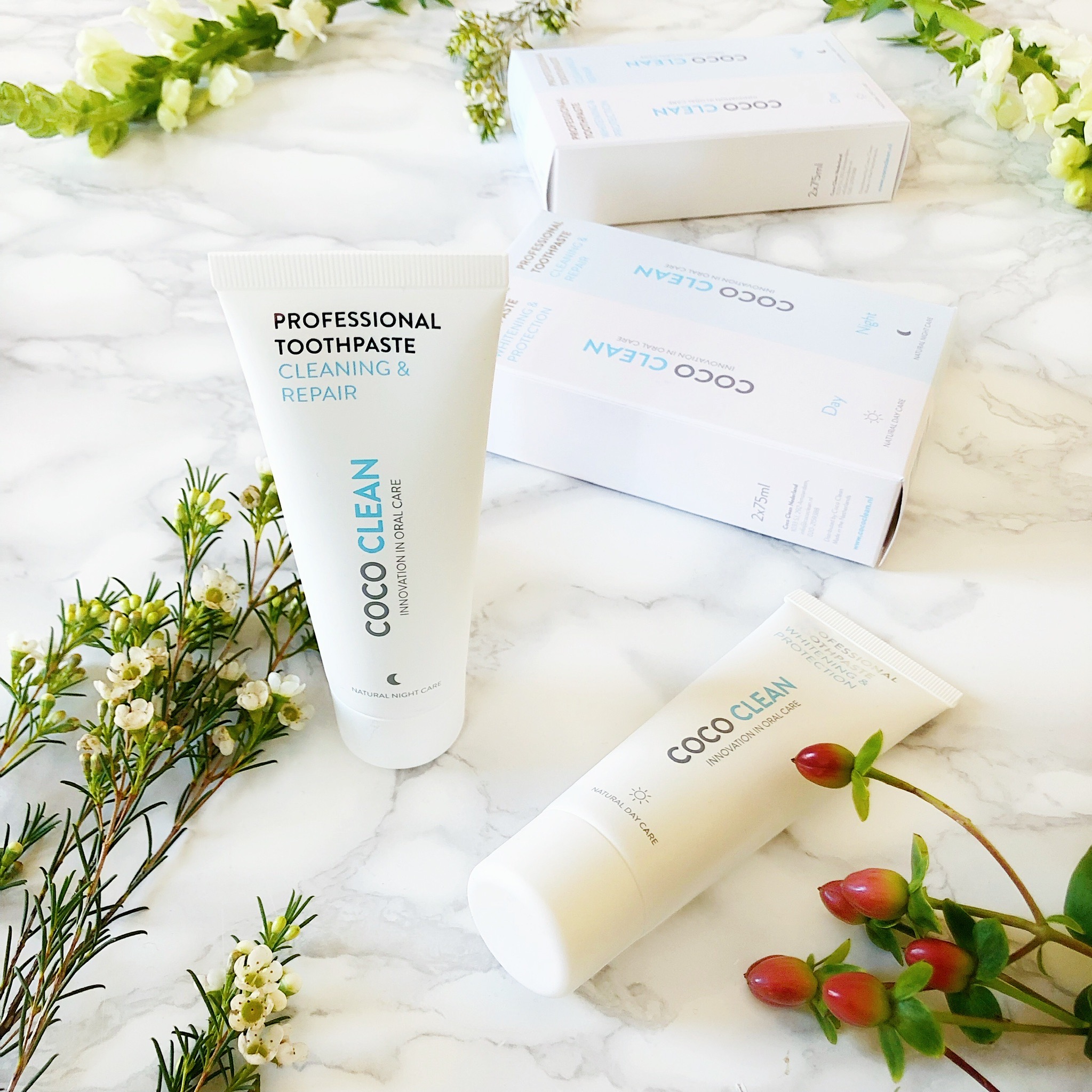 natuurlijke tandpasta van Coco Clean: Day and Night Toothpaste