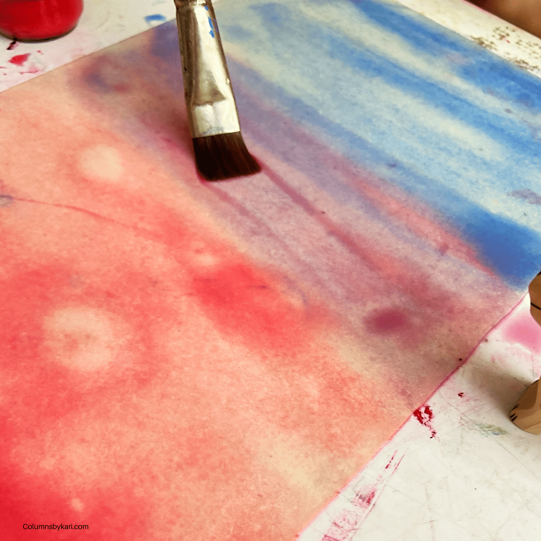 Schilderopdrachten met de nat in nat techniek: kleurontmoetingen